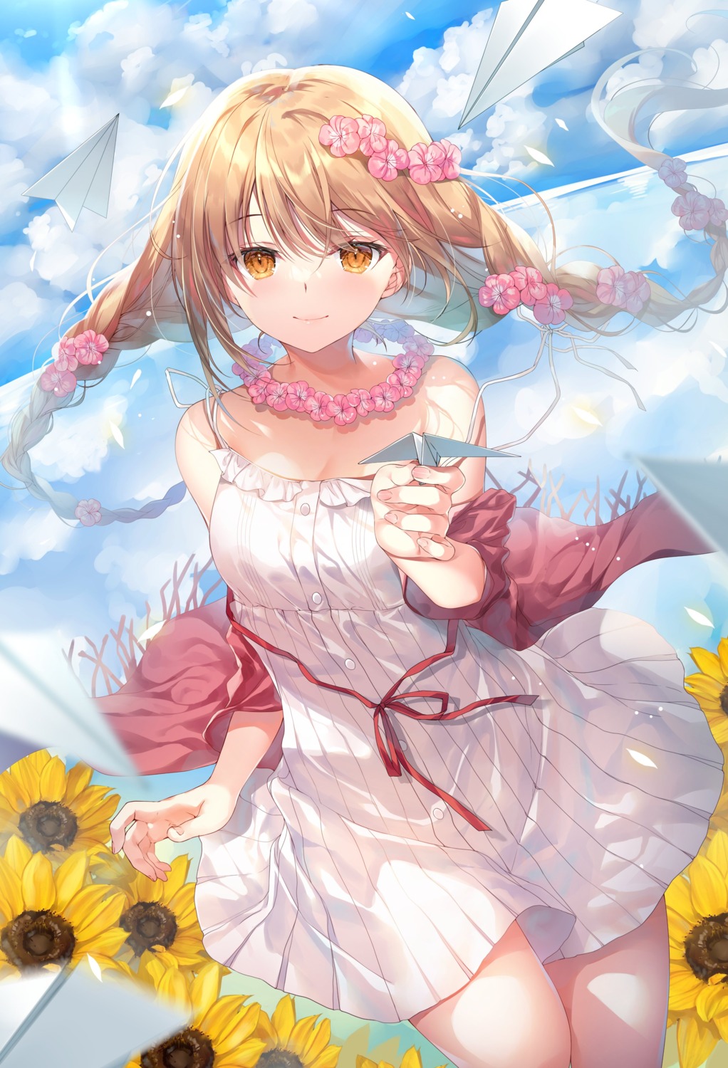 miwabe sakura emori miku project dress no bra skirt lift summer dress | #1191567 | yande.re